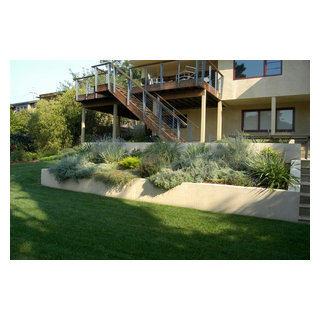 Tiered Stucco Retaining Walls - Traditional - Landscape - San Francisco ...