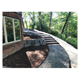 Trap Rock Retaining Walls - Rustic - Landscape - Minneapolis - by Stone ...
