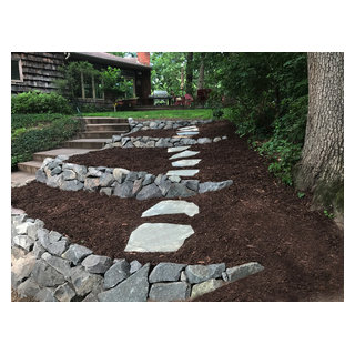 Trap Rock Retaining Walls - Rustic - Landscape - Minneapolis - by Stone ...