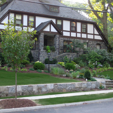 Tudor Front Yard Garden - Photos & Ideas | Houzz