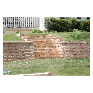 Tumbled Versa-lok Steps - Traditional - Landscape - Other - by Topeka ...