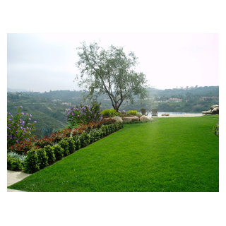 tuscan, stone, flagstone motorcourt - Mediterranean - Landscape - San ...