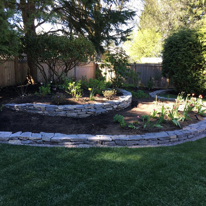 Two Tier Retaining Wall - Photos & Ideas | Houzz