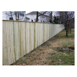 Vertical Board w/ Cap Board (Wood Privacy Fence) - Traditional ...