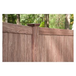 Walnut Wood Grain PVC Vinyl Privacy Fence from Illusions Fence ...