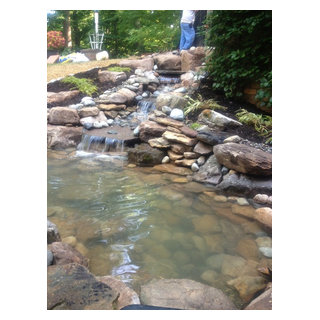 Water Feature: Pond w/ Recirculating Stream - Rustic - Landscape ...