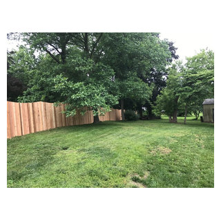 Western Red Cedar Spaced picket fence with French gothic posts and ...