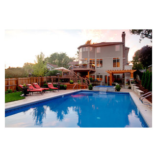 Wheaton Pool, Spa, Pergola and Landscape - Traditional - Landscape ...