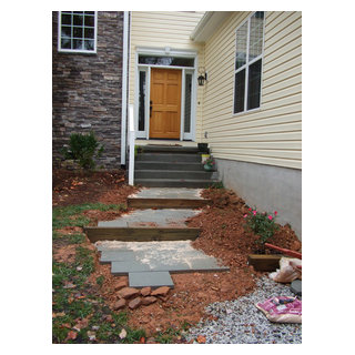 Whitewashed Fence-Mounted Garden - Traditional - Landscape - Charlotte ...