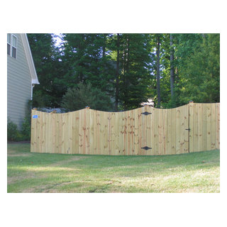 Wood Privacy Fence - Traditional - Landscape - Raleigh - by Harrison ...