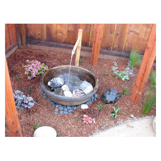 Zen Garden Water Feature and Stone Basin - Asian - Garden - San ...