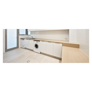 Caesarstone Raven & Shitake // Stone Work Project 7 - Modern - Laundry ...