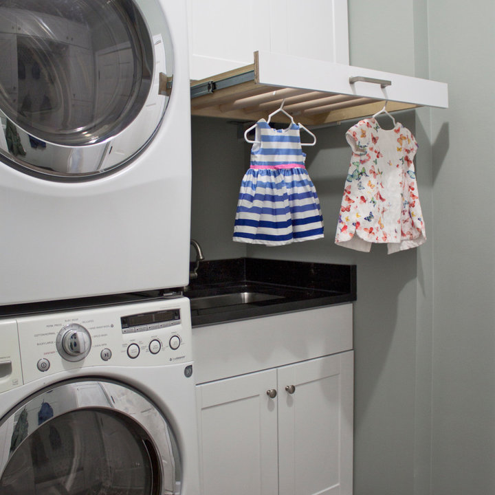 75 Beautiful Laundry Room with a Stacked Washer and Dryer Ideas ...