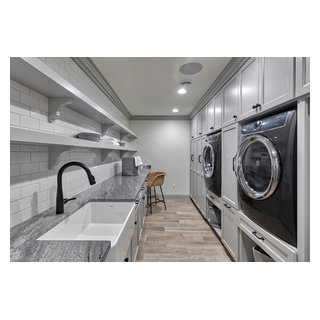 Gray Laundry Room - Transitional - Laundry Room - Detroit - by User | Houzz