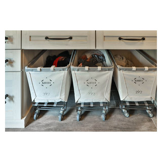 Rustic Chic Multi Use Space Takes on New Heights - Farmhouse - Laundry ...