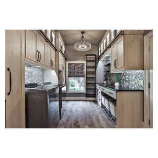 Rustic Chic Multi Use Space Takes on New Heights - Farmhouse - Laundry ...