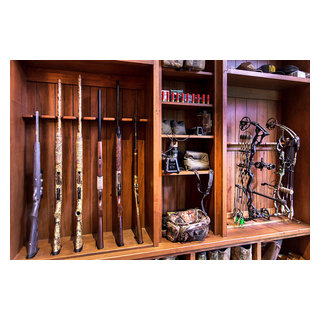 Rustic - Modern Hunting Lodge Gun Room / Laundry Room - Rustic ...