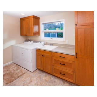 South Salem Classic Laundry Remodel - Contemporary - Laundry Room ...