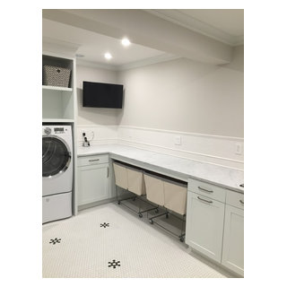 Transitional Ridgefield Home Renovation - Transitional - Laundry Room ...