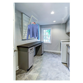 Wall mounted laundry drying rack - Transitional - Laundry Room ...