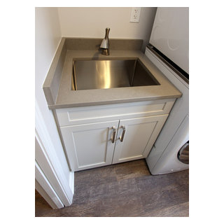 Waypoint Painted Harbor Cabinets and Lenova - Transitional - Laundry ...