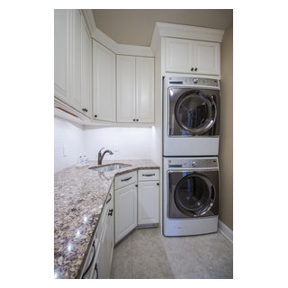 White Laundry Room in Blue Bell, PA - Traditional - Laundry Room ...
