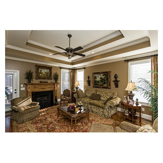 18x20 Den with Double Trey 11' ceilings - Victorian - Living Room ...