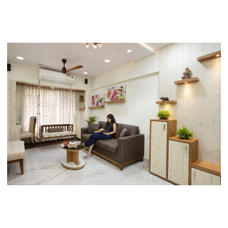 2BHK RESIDENTIAL DESIGN FOR MR.CHETAN SHET - Moderne - Salon - Mumbai ...