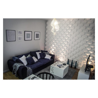 3D Decorative wall panel - model 16 - Rain Drop - Living Room - Miami ...