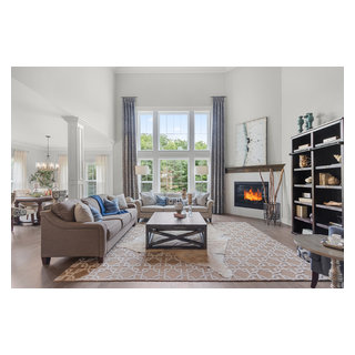 5 Level Split - Transitional - Living Room - Columbus - by Manor Homes ...