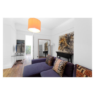 Accents of colour in your white washed living room. - Contemporary ...