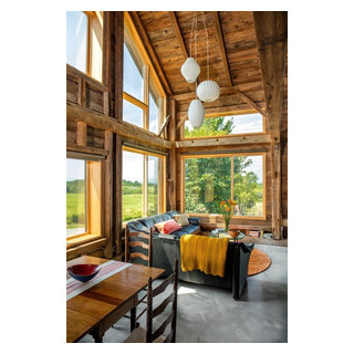 Addison Farm Barn - Rustic - Living Room - Burlington - by Joan Heaton ...