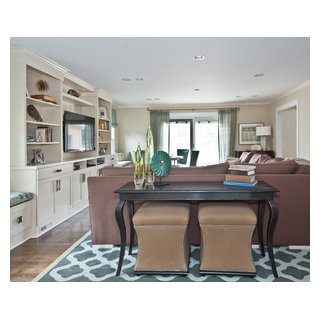 Addition for a Suburban Home - Transitional - Living Room - Chicago ...