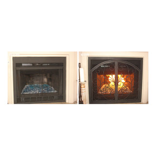 AMS Fireplace Doors Remodel Ideas - Traditional - Living Room - San ...