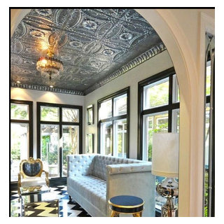 An Impressive Sitting Room with Tin Ceilings - Traditional - Living ...