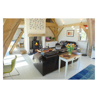 An Oak Frame Retreat - Rustic - Living Room - Devon - by Carpenter Oak ...