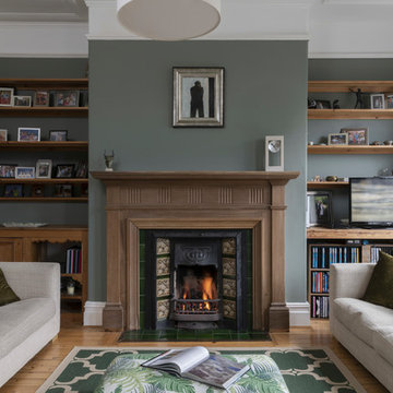 75 Beautiful Living Room with a Chimney Breast Ideas and Designs ...