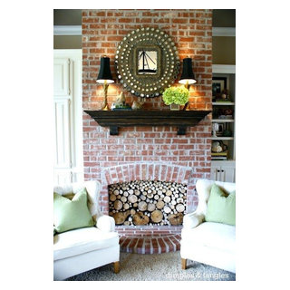 Antique Brick Fireplace - Rustic - Living Room - Chicago - by ...
