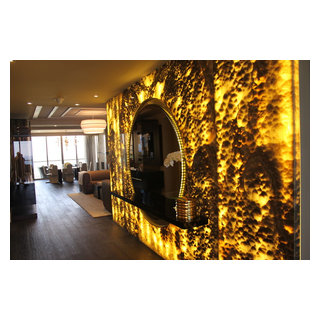 back light onyx fabrication - Contemporary - Living Room - Miami - by ...