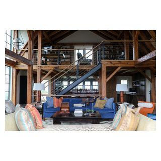 Barn House - Farmhouse - Living Room - Providence - by Maple Hill ...