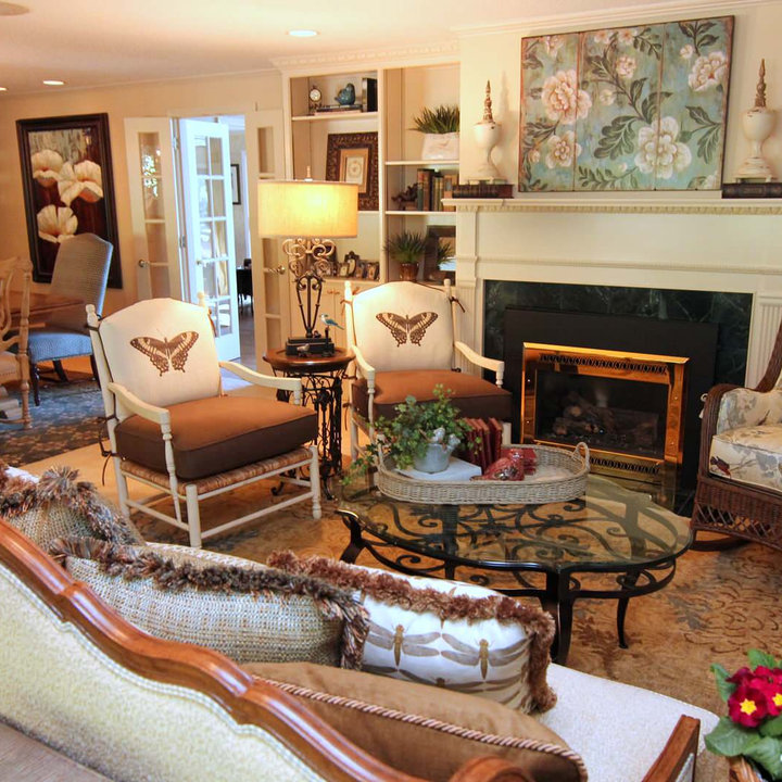 75 French Country Formal Living Room Ideas You'll Love - April, 2025 ...