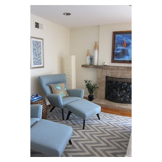 Beachy Mid Century - Rétro - Salon - Los Angeles - par Kelly Darling ...