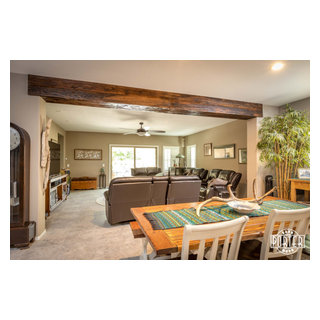 Beam - Mushroom Wood Faux Beam Wrap - Zietlow - Rustic - Living Room ...