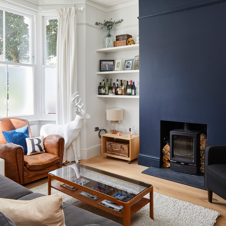 75 Beautiful Living Room with a Chimney Breast Ideas and Designs - May ...
