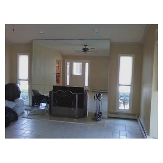 before picture of mantle area - Traditional - Living Room ...