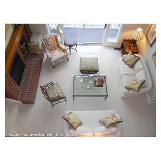 Bird's Eye View of the Living Room From Loft - Классический - Гостиная ...