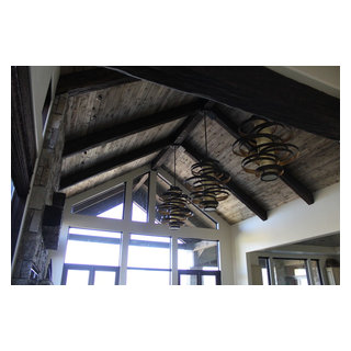 Black tea stained ceiling - Rustic - Living Room - Salt Lake City - by ...