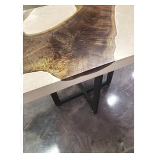 Black Walnut & Concrete - Country - Living Room - Philadelphia - by ...