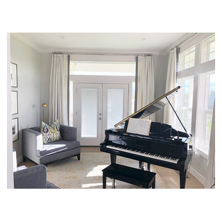 Blue & White Music Room - Contemporary - Living Room - Boise - by ...