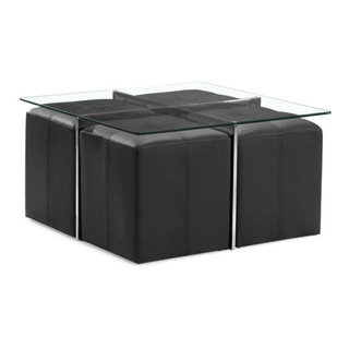 Botero - Coffee Table Set Clear Glass - Modern - Living Room - Los ...